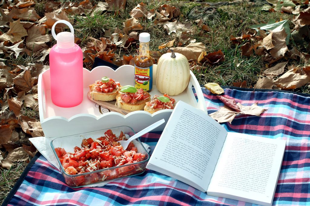 Mexican Bruschetta for a Personal Picnic at the Park - CurlyCraftyMom.com