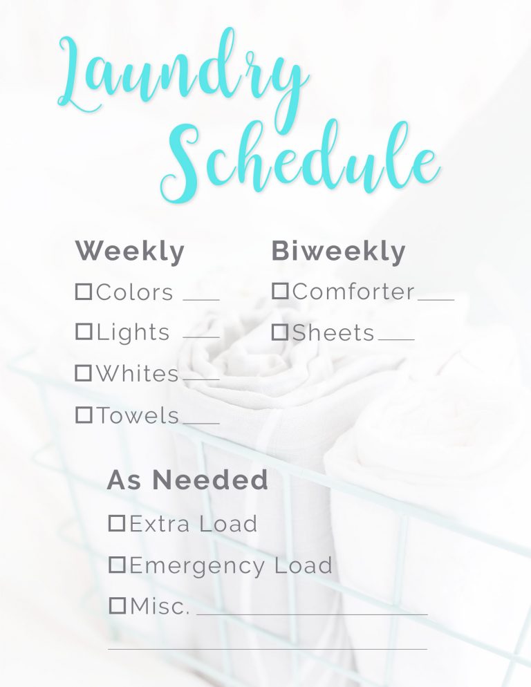How to Create a Laundry Schedule that Works - CurlyCraftyMom.com